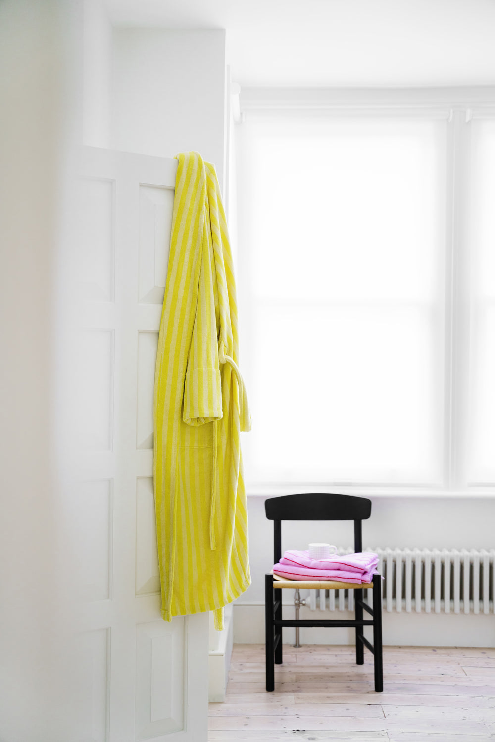 Naram Bathrobe, pristine & neon yellow